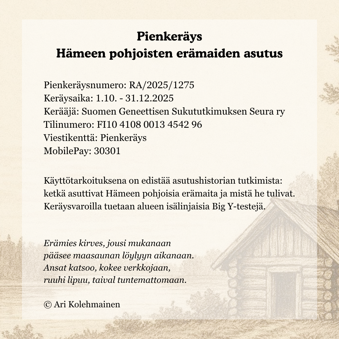 SUGES - Uutiset - Suomen Geneettisen Sukututkimuksen Seura ry